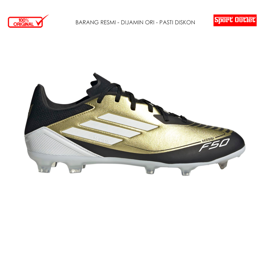Jual SEPATU BOLA ADIDAS F50 LEAGUE MESSI FG - IG9274 - GOLD/WHITE ...