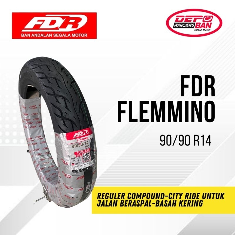 Jual BAN MATIC TUBLESS MERK FDR TYPE FLEMMINO UKURAN 90/90-14 ORIGINAL ...