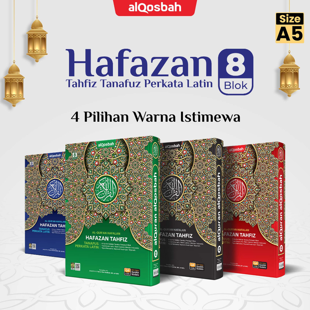 Jual Al Quran Hafazan Tahfiz Tanafus Perkata Latin & Terjemah A5 8 Blok Warna Tajwid Alqosbah ...