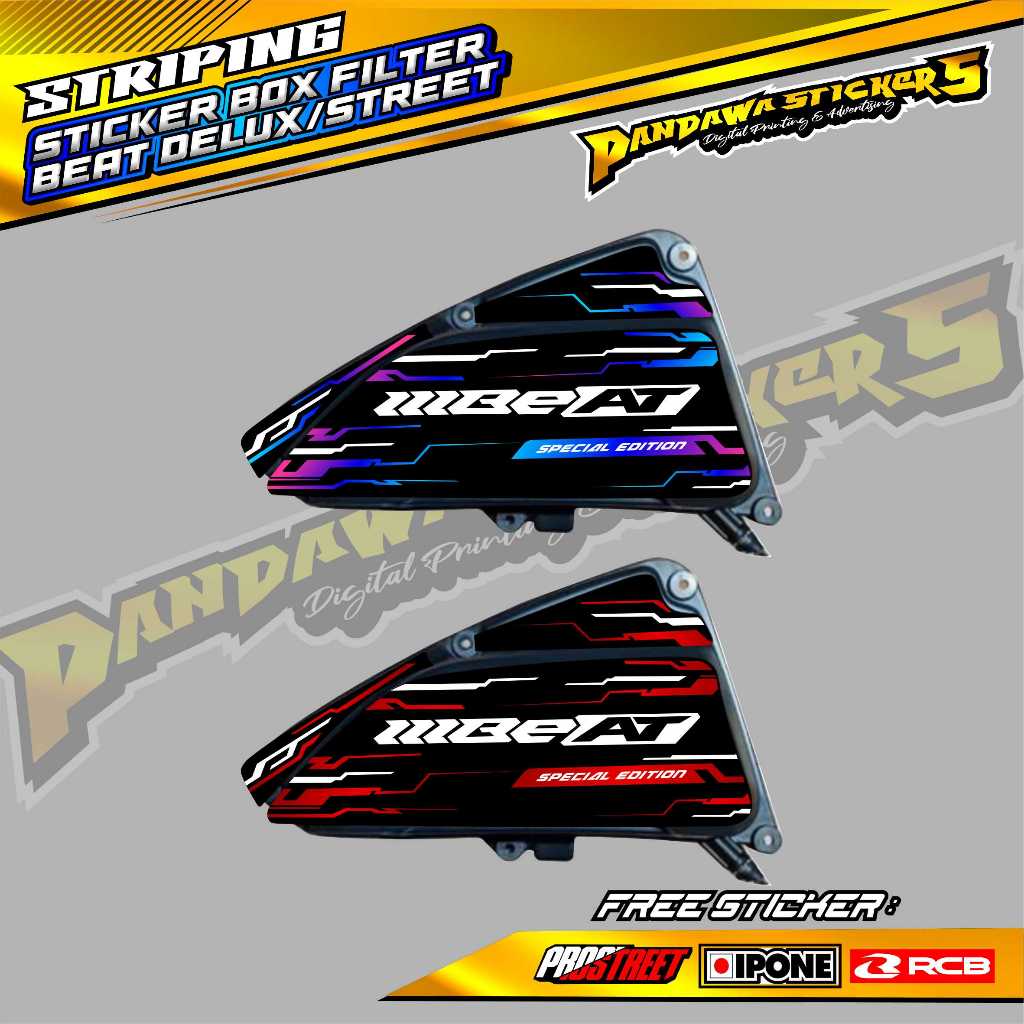 Jual STICKER BOX FILTER BEAT DELUXE - STREET VIETNAM STYLE / STRIPING ...