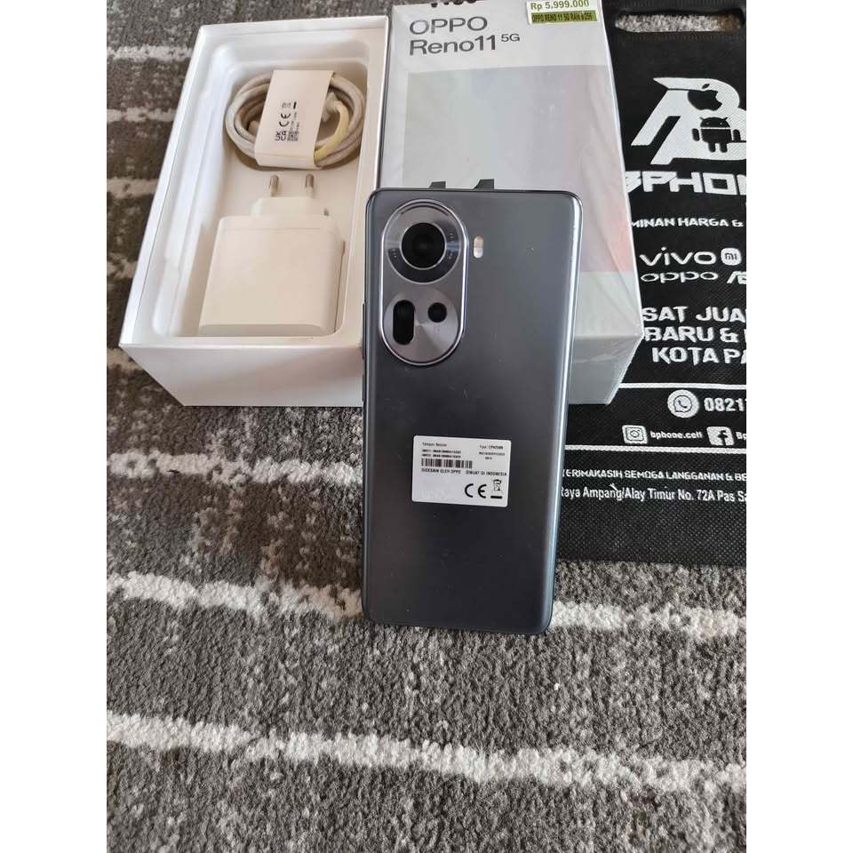 Jual Oppo Reno 11 5G 8/256GB Warna Abu-Abu Fulset Original | Shopee ...