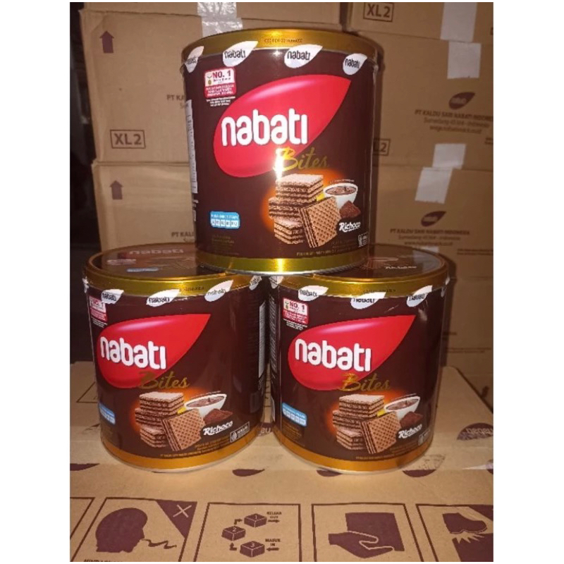 Jual Nabati Wafer kaleng rasa coklat nabati Bites 240gr Manis Toples ...