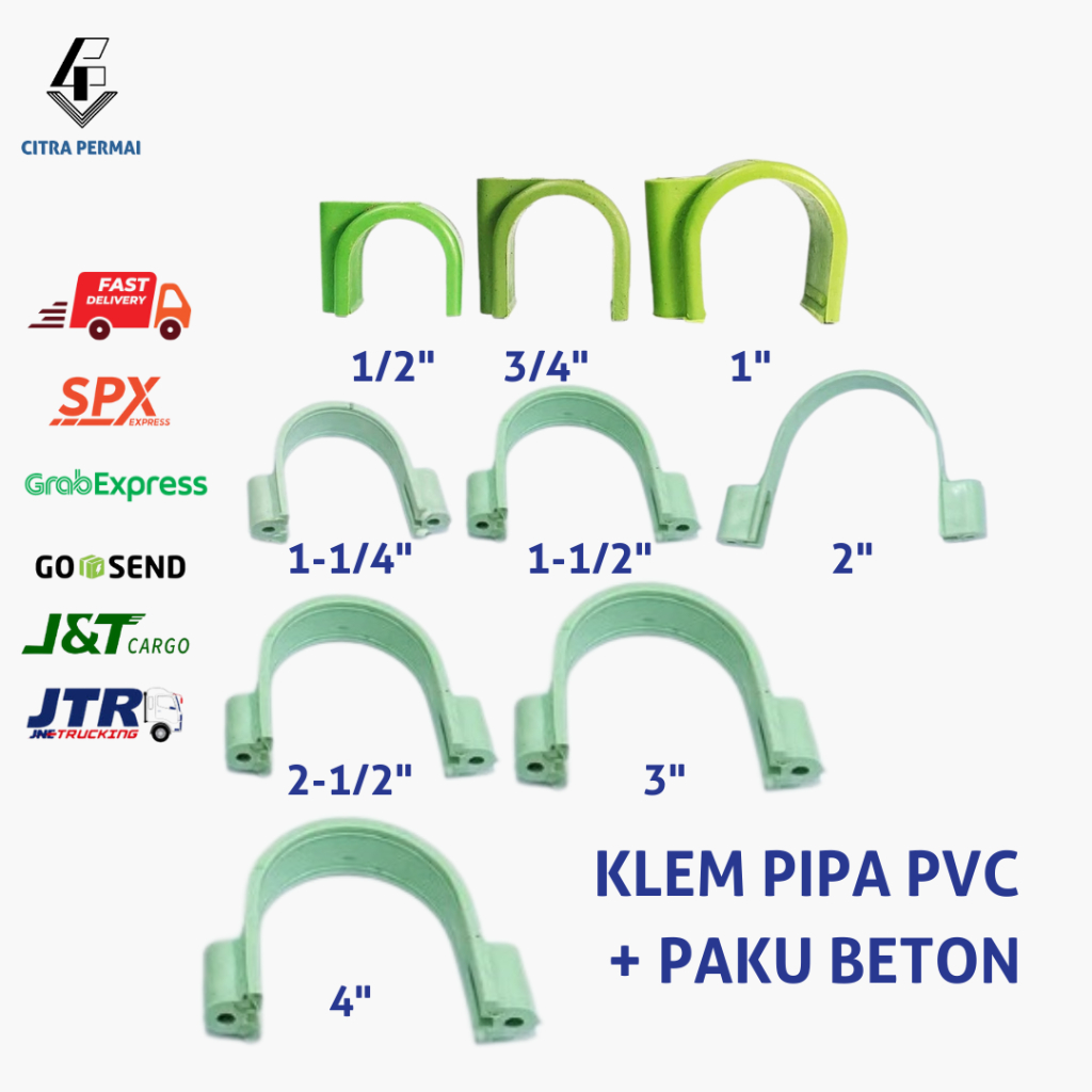 Jual KLEM PIPA PVC 1/2", 3/4", 1", 1 1/4", 1 1/2", 2", 2 1/2", 3", 4 ...