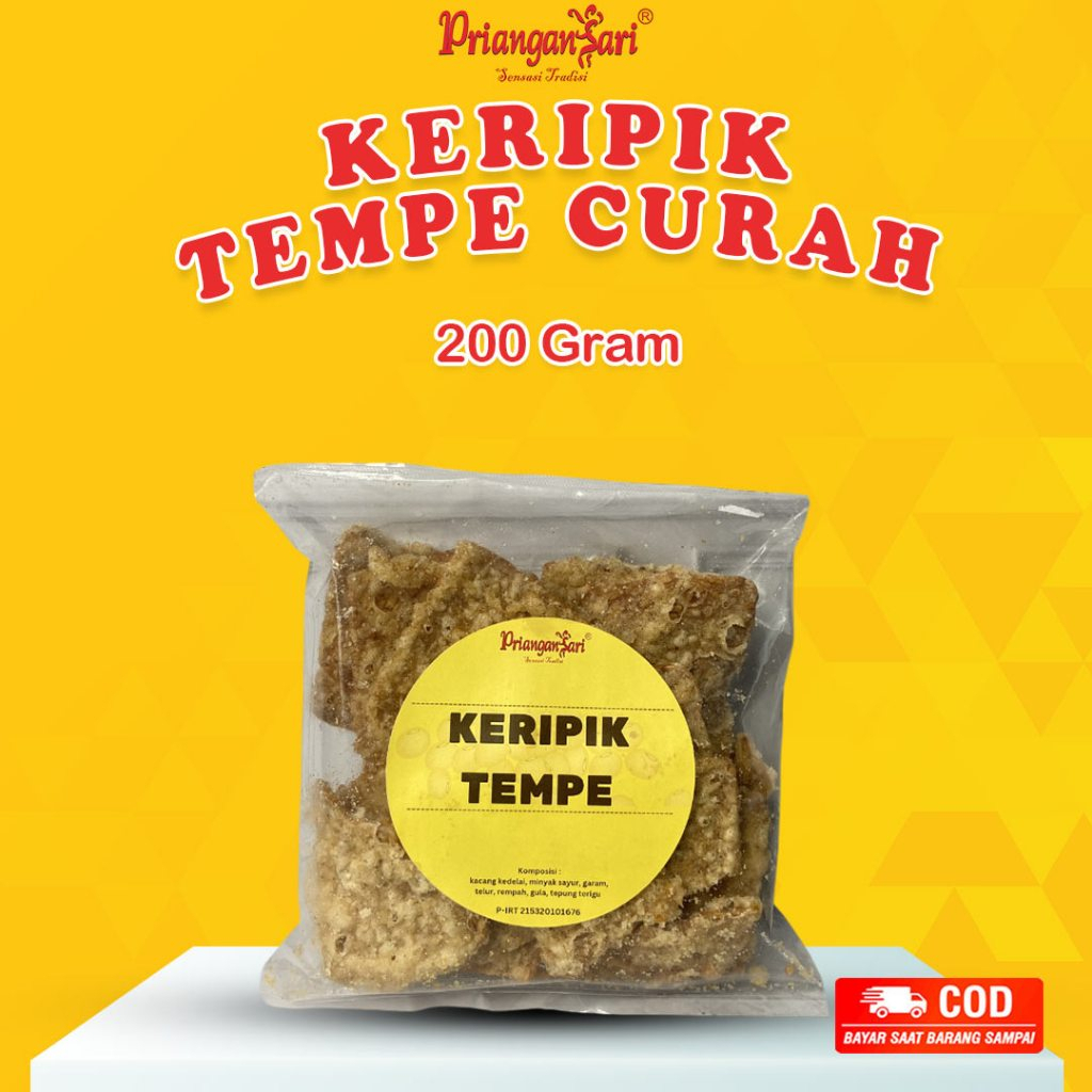 Jual KERIPIK TEMPE KILOAN | Cemilan Keripik Tempe Renyah 200 gram ...