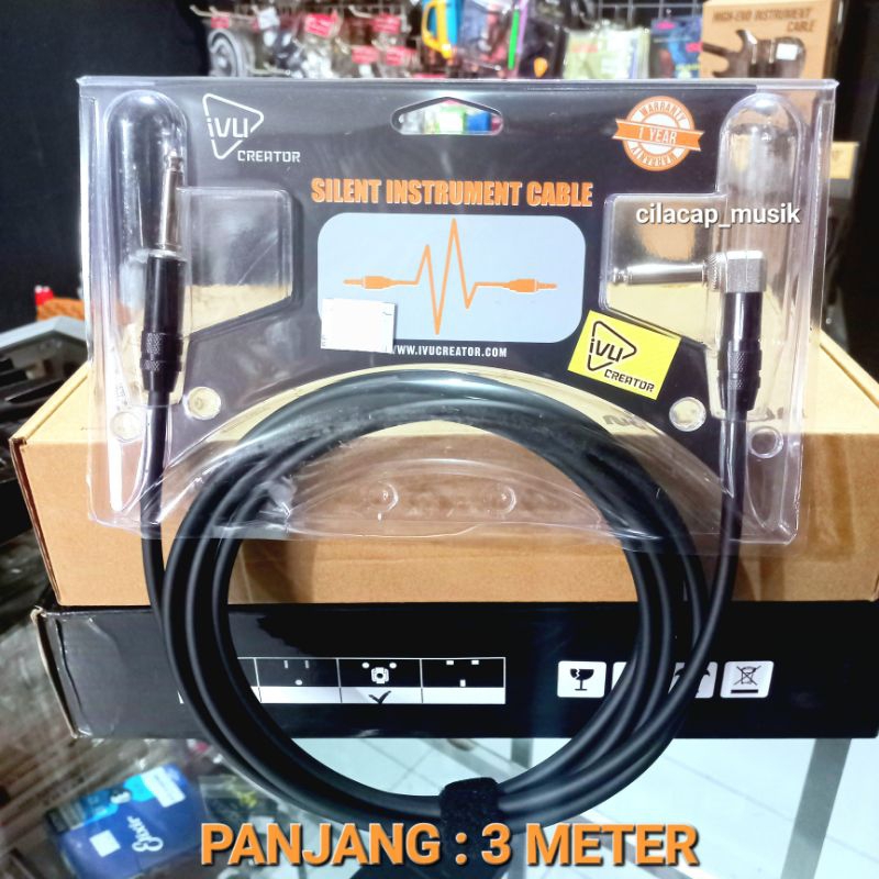 Jual KABEL GITAR IVU CREATOR SILENT KABEL GITAR 3 METER | Shopee Indonesia
