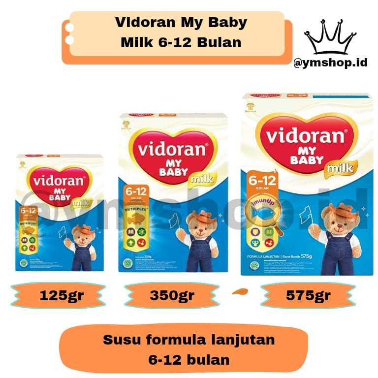 Jual Vidoran My Baby Milk 6-12 Bulan 575gr | 350gr | 125gr - Susu ...