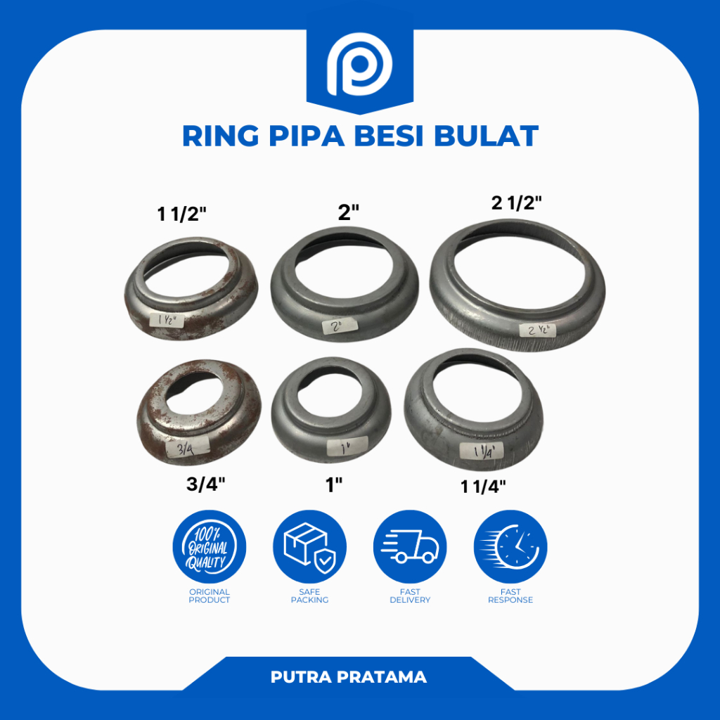 Jual RING PIPA BESI BULAT 3/4", 1", 1 1/4", 1 1/2", 2", 2 1/2 ...
