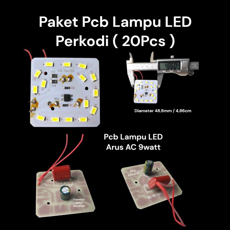 Jual Pcb Lampu LED 9watt Perkodi Isi (20Pcs) | Shopee Indonesia