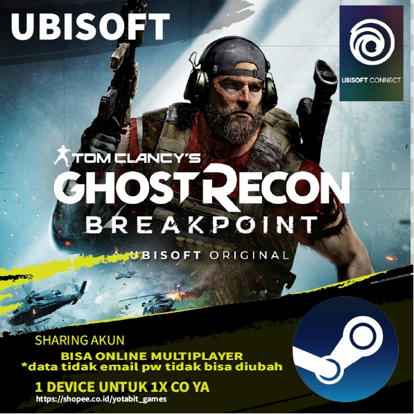 Jual Tom Clancy's Ghost Recon Breakpoint Ubisoft Original Online Multiplayer PC LAPTOP GAME ...