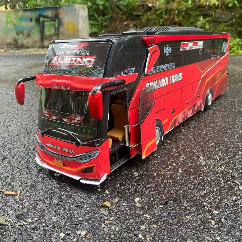 Jual Miniatur Bis Ukuran jumbo Pintu Bukaan Full Lampuan Sanjaya Trans ...