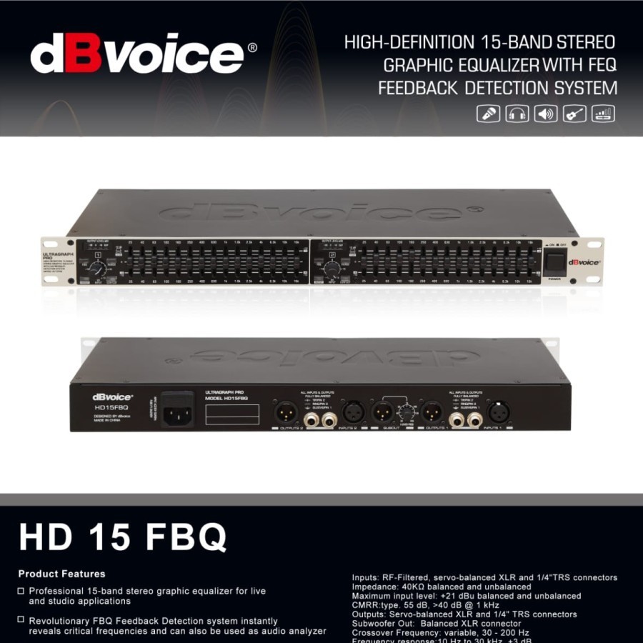 Jual Equalizer 15Band with FEQ Feedback Detection System dBvoice ...
