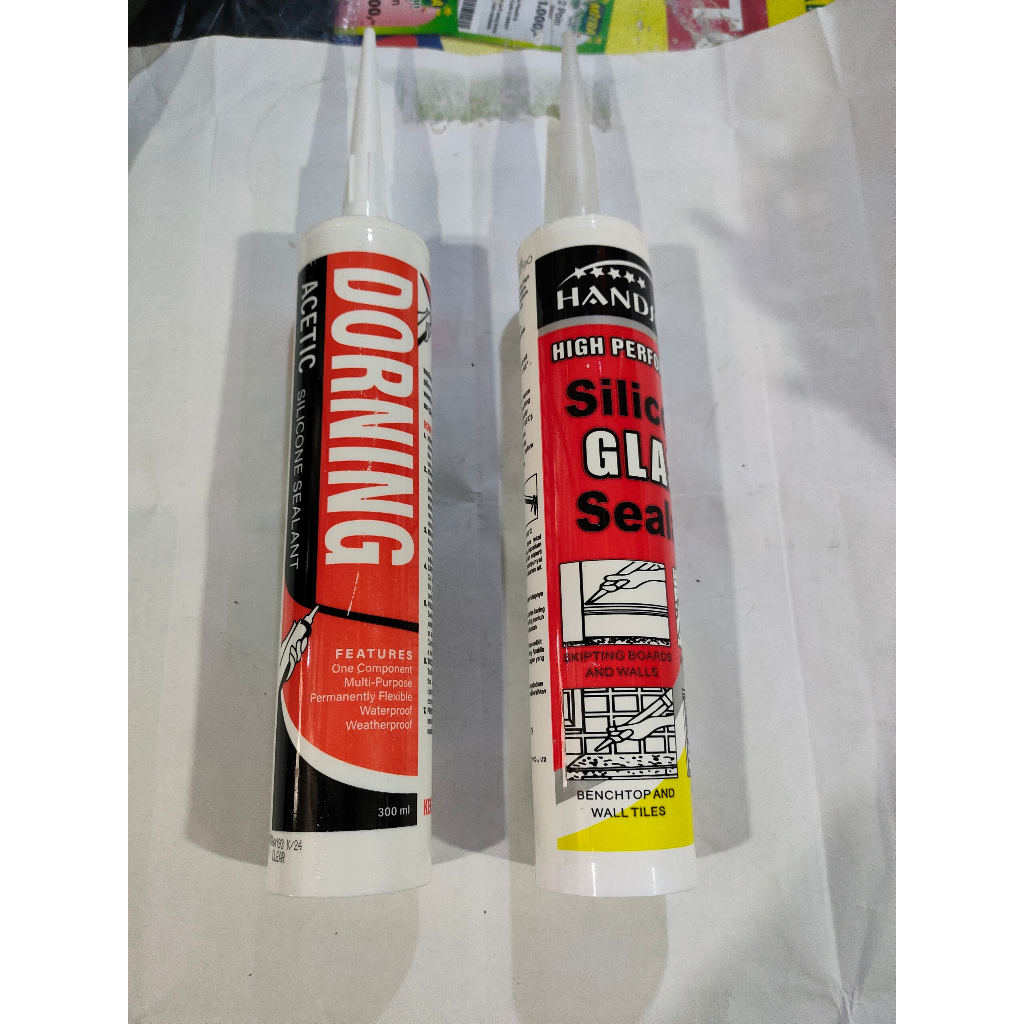 Jual Lem Kaca Botol Handsome Black White / Lem Sealant Sealan Silikon ...