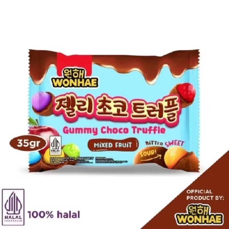 Jual Wonhae Gummy Choco Truffle Mixed Fruit 35gr | Shopee Indonesia