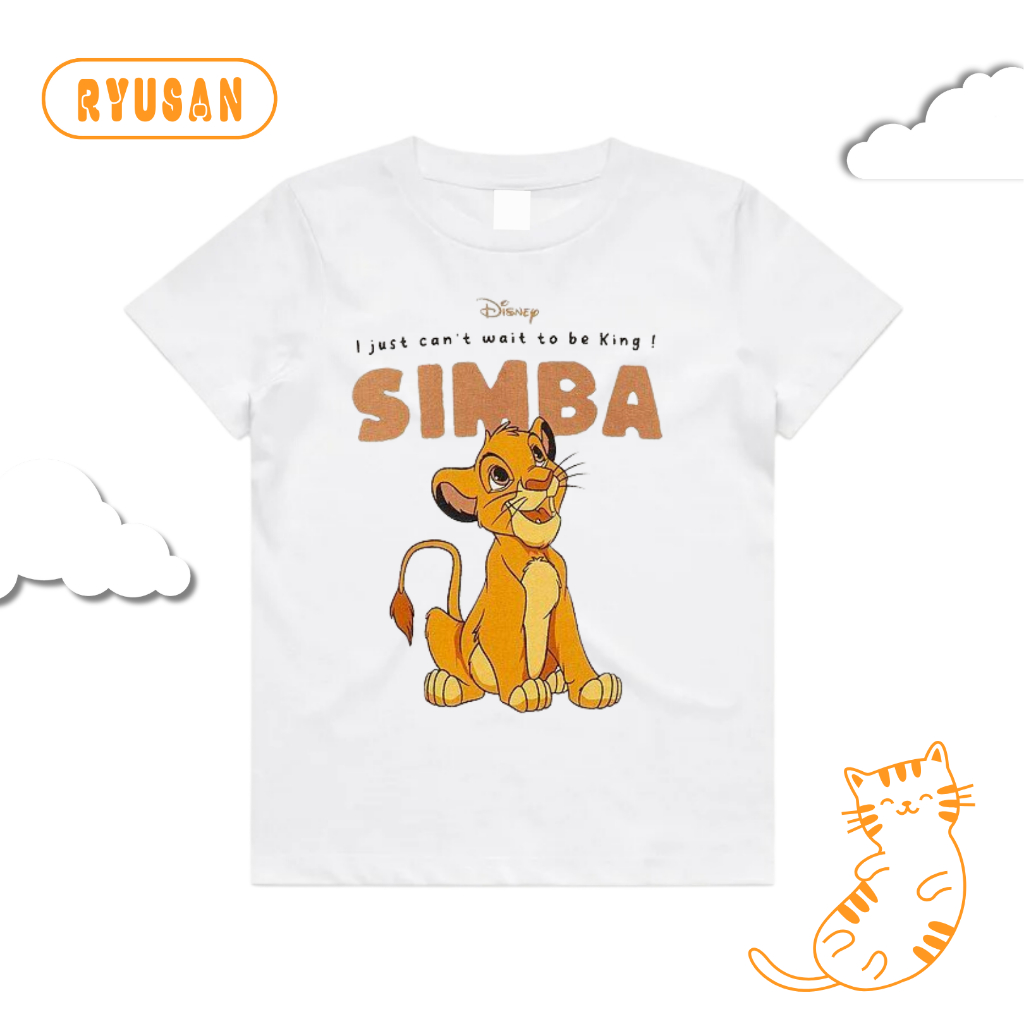 Jual RYUSAN Kaos Anak gambar Animals Simba Singa Combed 30S | Shopee ...