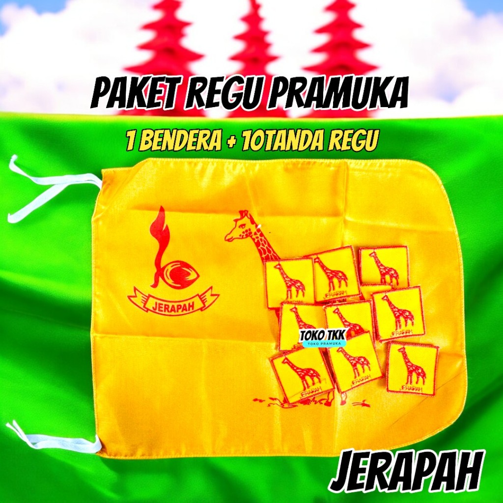 Jual Paket regu pramuka jerapah ( 1 bendera regu + 10 tanda regu ...