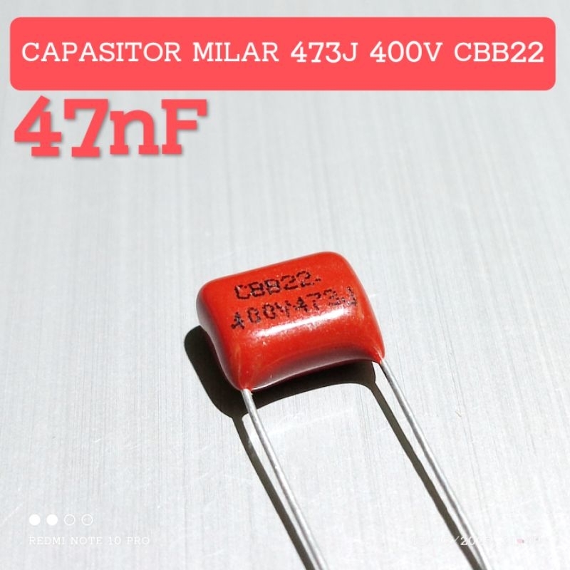 Jual CAPASITOR MILAR 473J 4.7nF 400V 400VOLT CBB22 KECIL | Shopee Indonesia