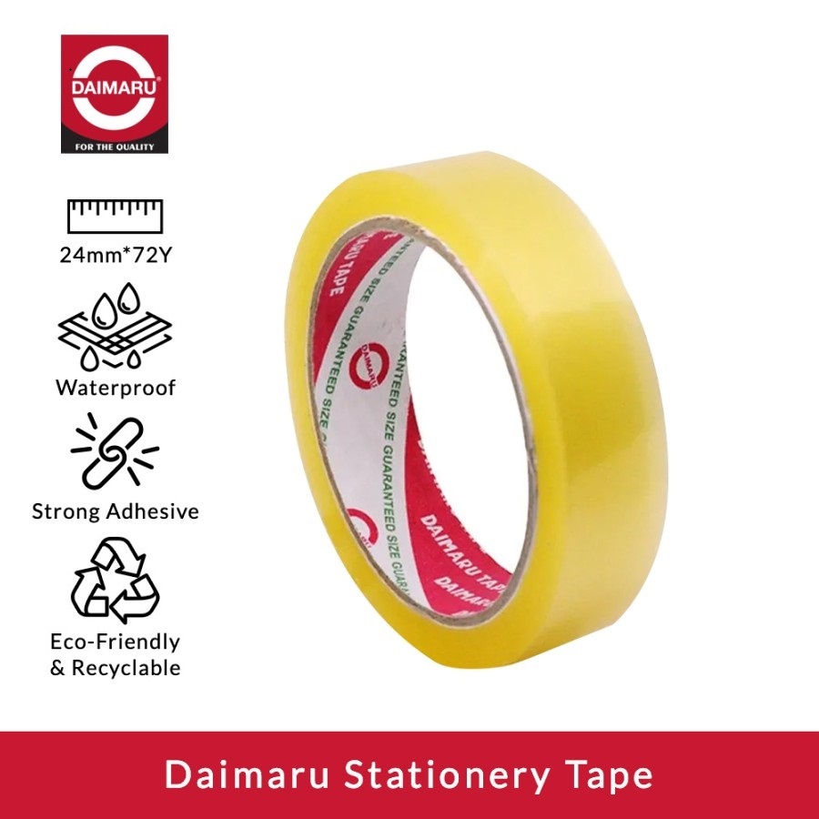 Jual Daimaru OPP Lakban Isolasi Bening 1 Inch 24 mm x 72 yard 1 Roll ...
