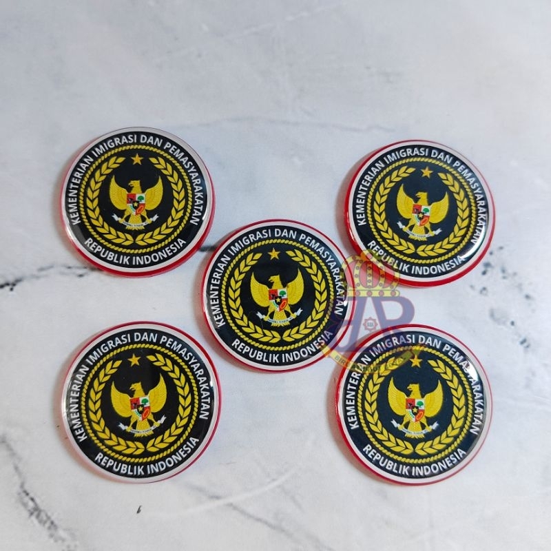 Jual PIN KEMENIMIPAS AKRILIK / PIN IMIGRASI DAN PEMASYARAKATAN / PIN ...