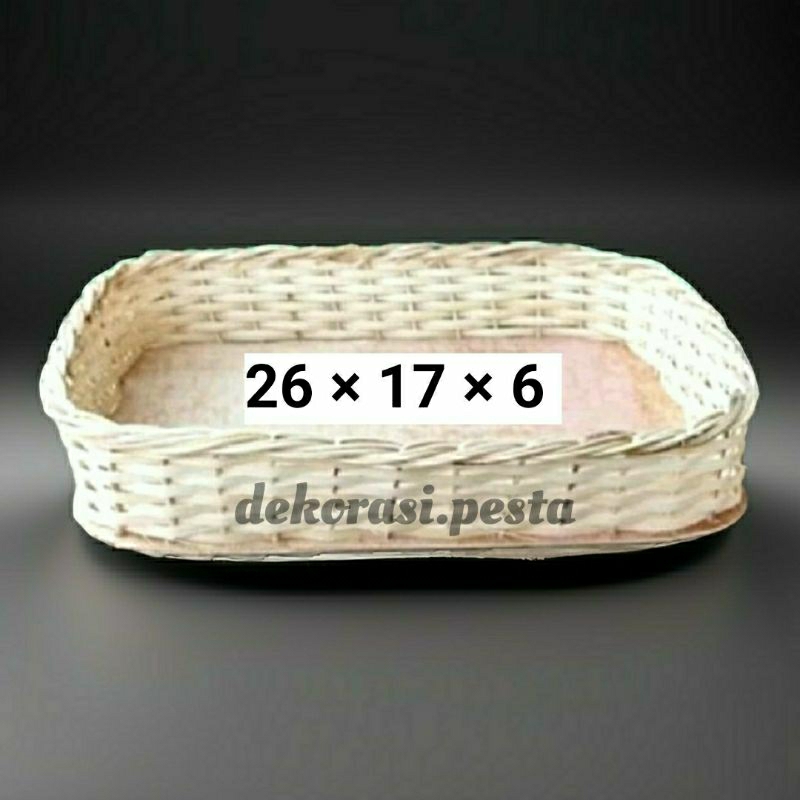 Jual keranjang rotan persegi panjang hampers souvenir dll | Shopee ...