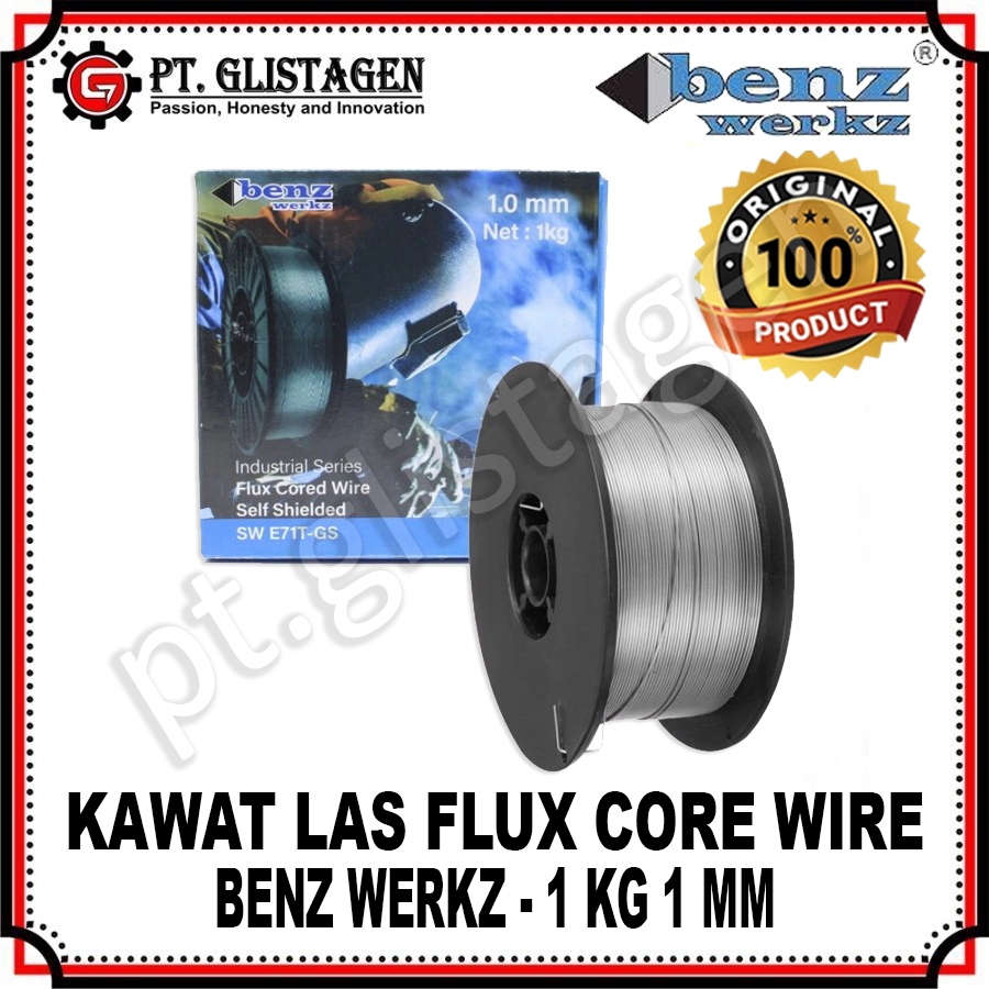 Jual BENZ Kawas Las MIG MIGi 120 130 1 KG 1 mm Kawat Las Flux Cored Wire 1KG 1mm TANPA GAS CO2 ...