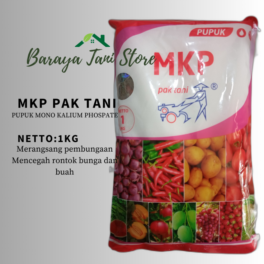 Jual PUPUK MKP PAK TANI 1 KG MONO KALIUM PHOSPAT BUNGA BUAH KEMASAN ...