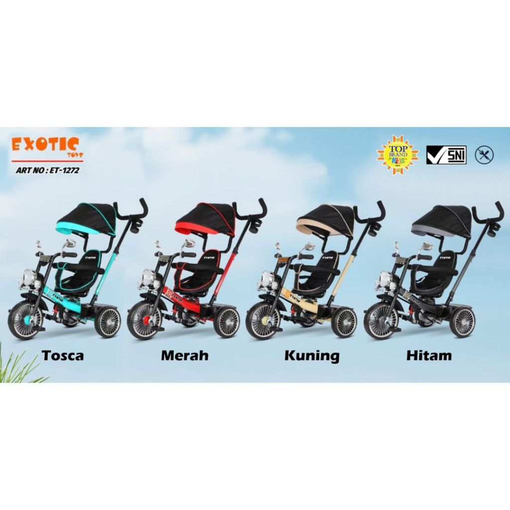 Jual SEPEDA ANAK RODA TIGA EXOTIC TRICYCLE 1272 ET-1272 | Shopee Indonesia
