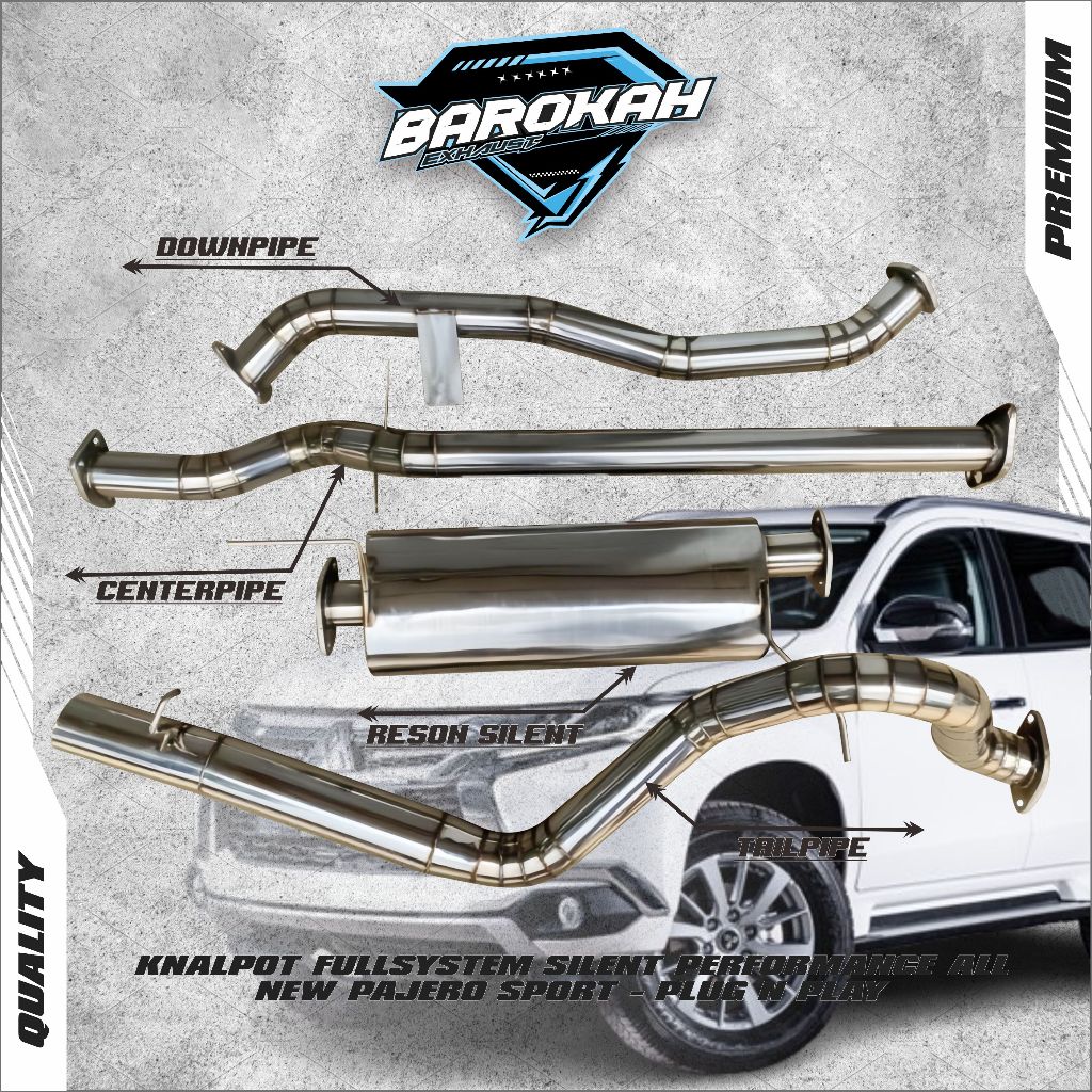 Jual KNALPOT FULLSYSTEM SILENT PERFORMANCE ALL NEW PAJERO SPORT - DAKAR ...