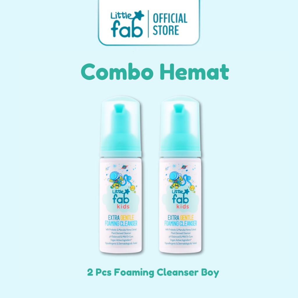 Jual (2 PCS) Little Fab Kids - Extra Gentle Foaming Cleanser Boy ...