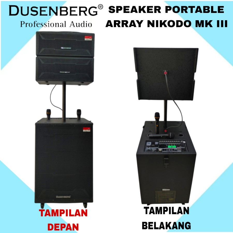 Jual Speaker Line Array Bluetooth Portable Columm Satelit DUSENBERG NIKODO MK III Karaoke Smart ...