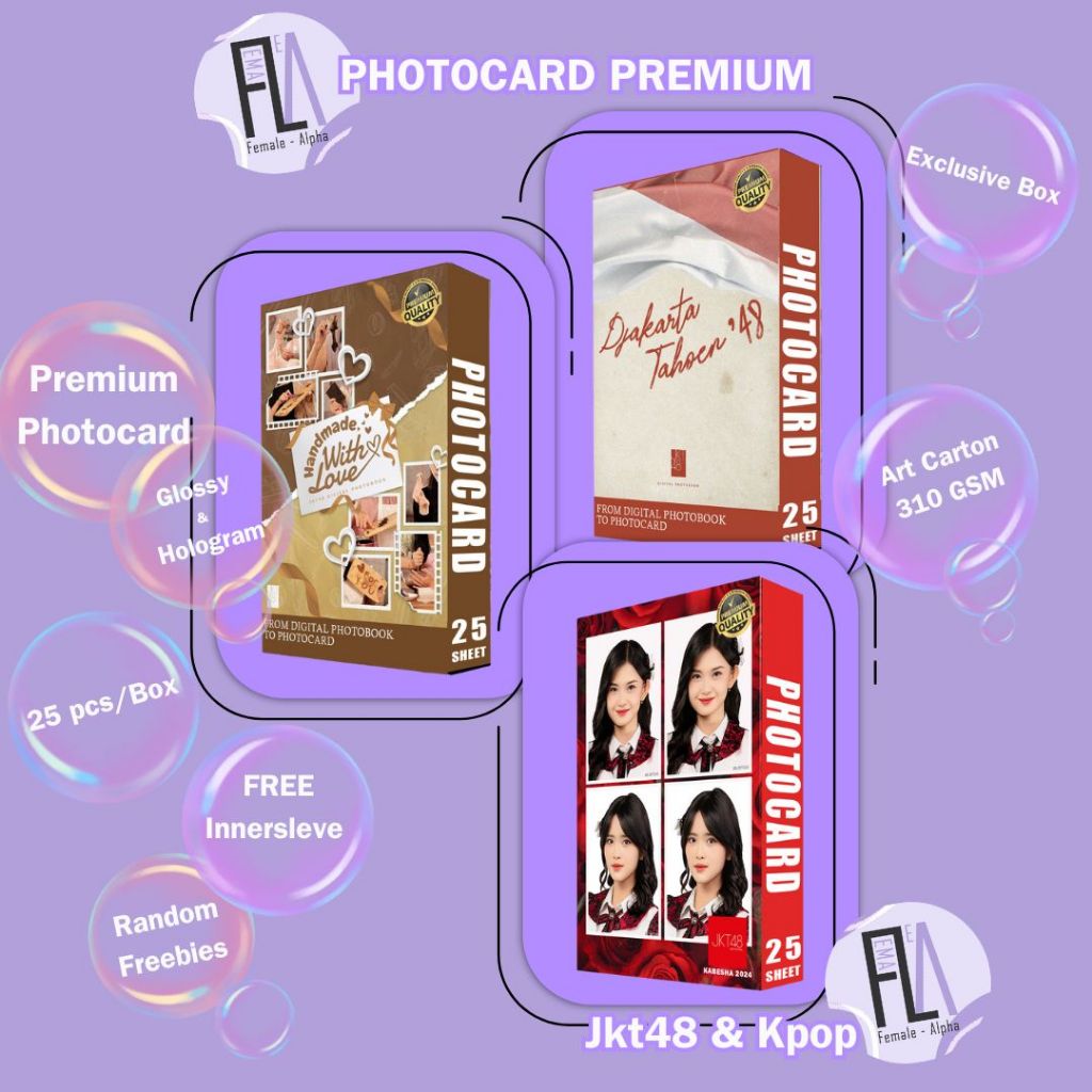 Jual JKT48 Handmade with love, djakarta tahoen 48, kabesha 2024 FLA Photocard Exclusive Hologram ...