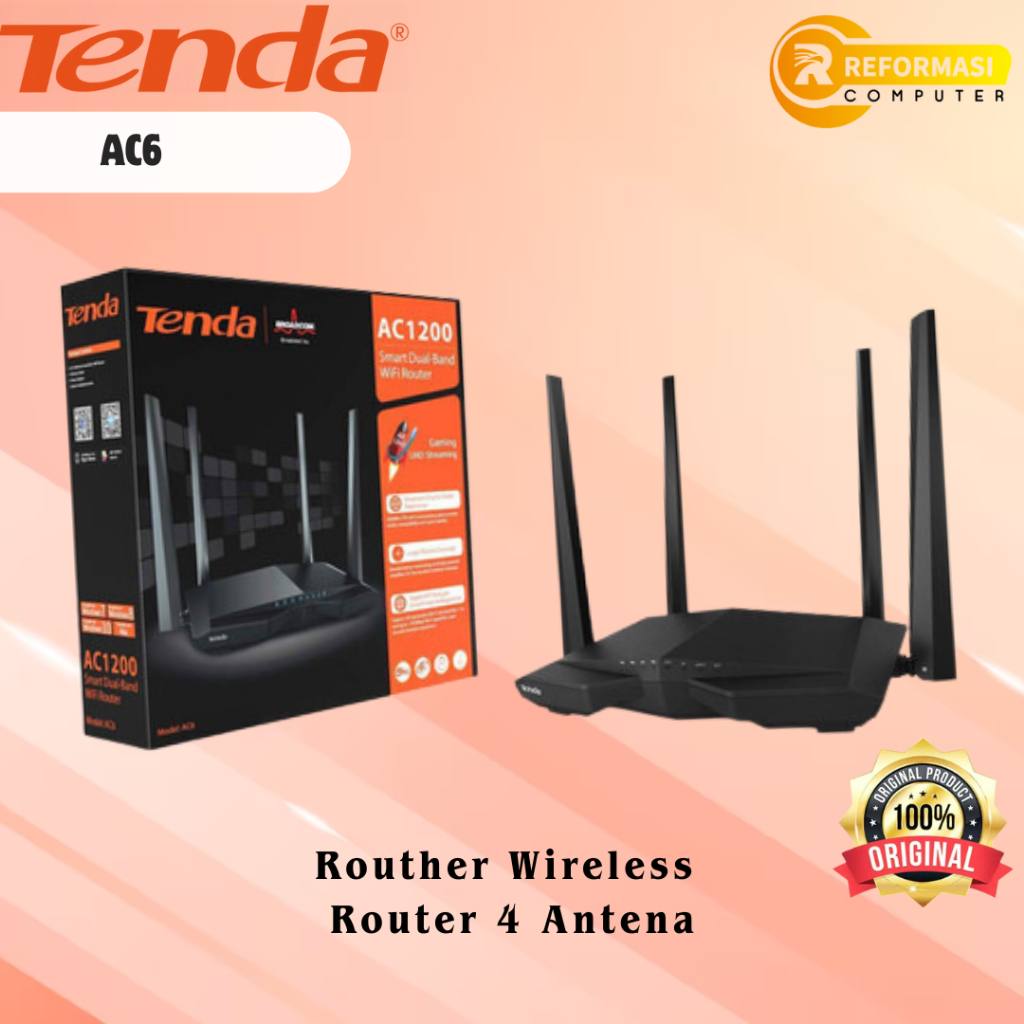 Jual Tenda AC6 Dual Band AC1200 Mbps Wifi ROUTER EXTENDER Repeater | Shopee Indonesia