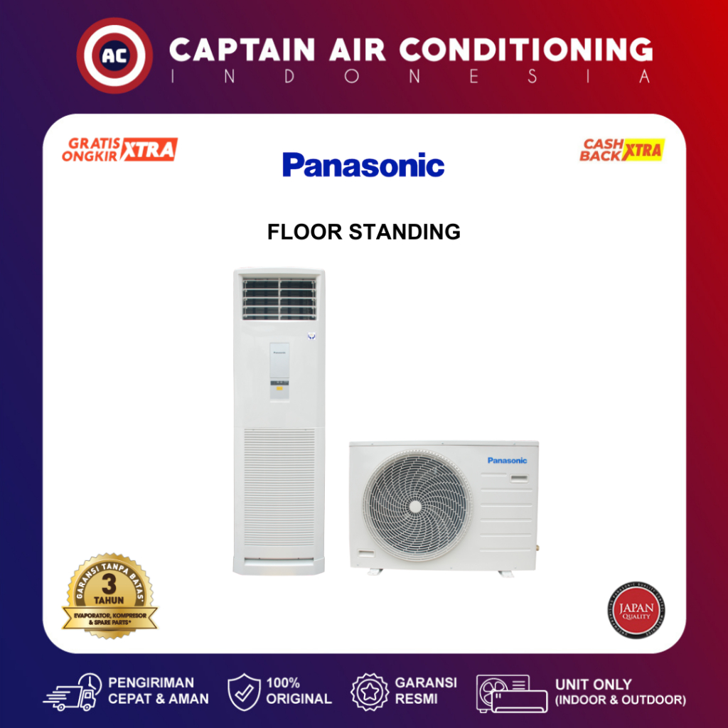 Jual PANASONIC AC Floor Standing CS/CU-J45FFP 5 PK Standard (3 Phase ...