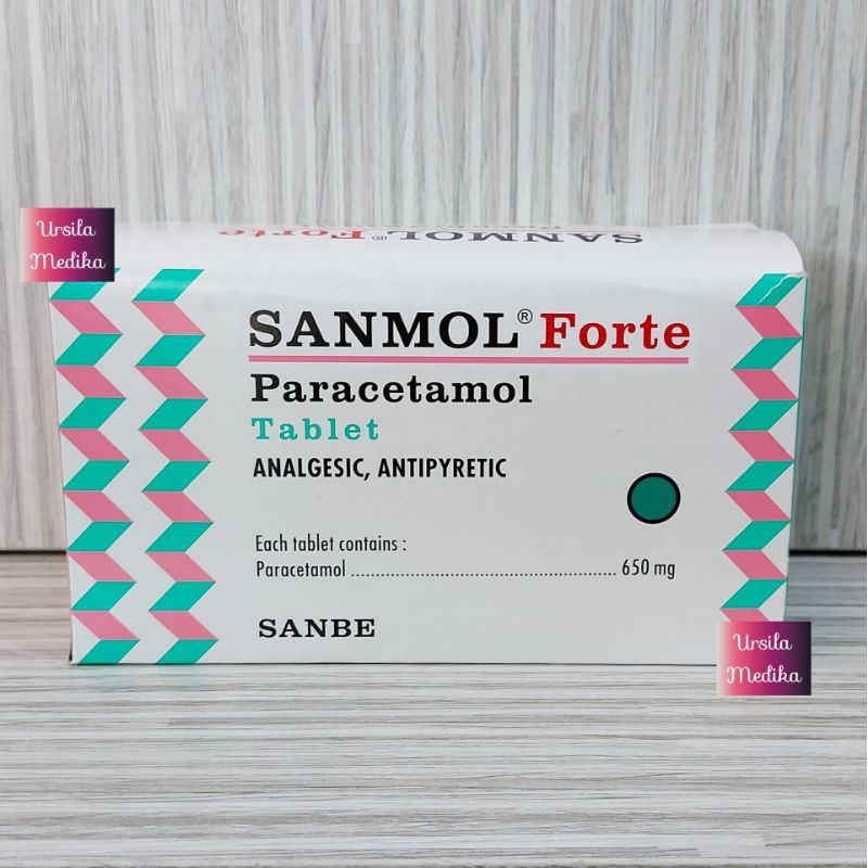 Jual Sanmol Forte Strip isi 4 Tablet - Obat Demam, nyeri, sakit kepala ...