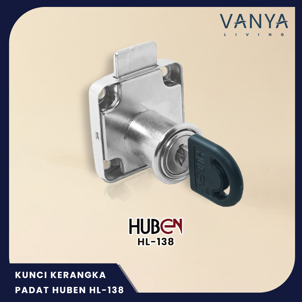 Jual KUNCI LACI HUBEN HL-138/KUNCI LEMARI KERANGKA PADAT LUBANG 22MM - AKSESORIS LEMARI/PINTU ...