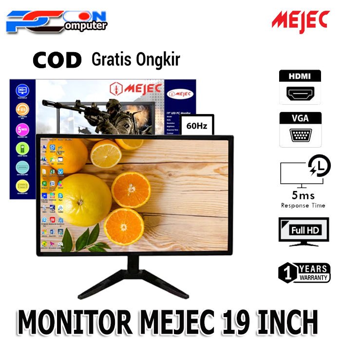 Jual MONITOR LED MEJEC 19 INCH IPS HDMI VGA | Shopee Indonesia
