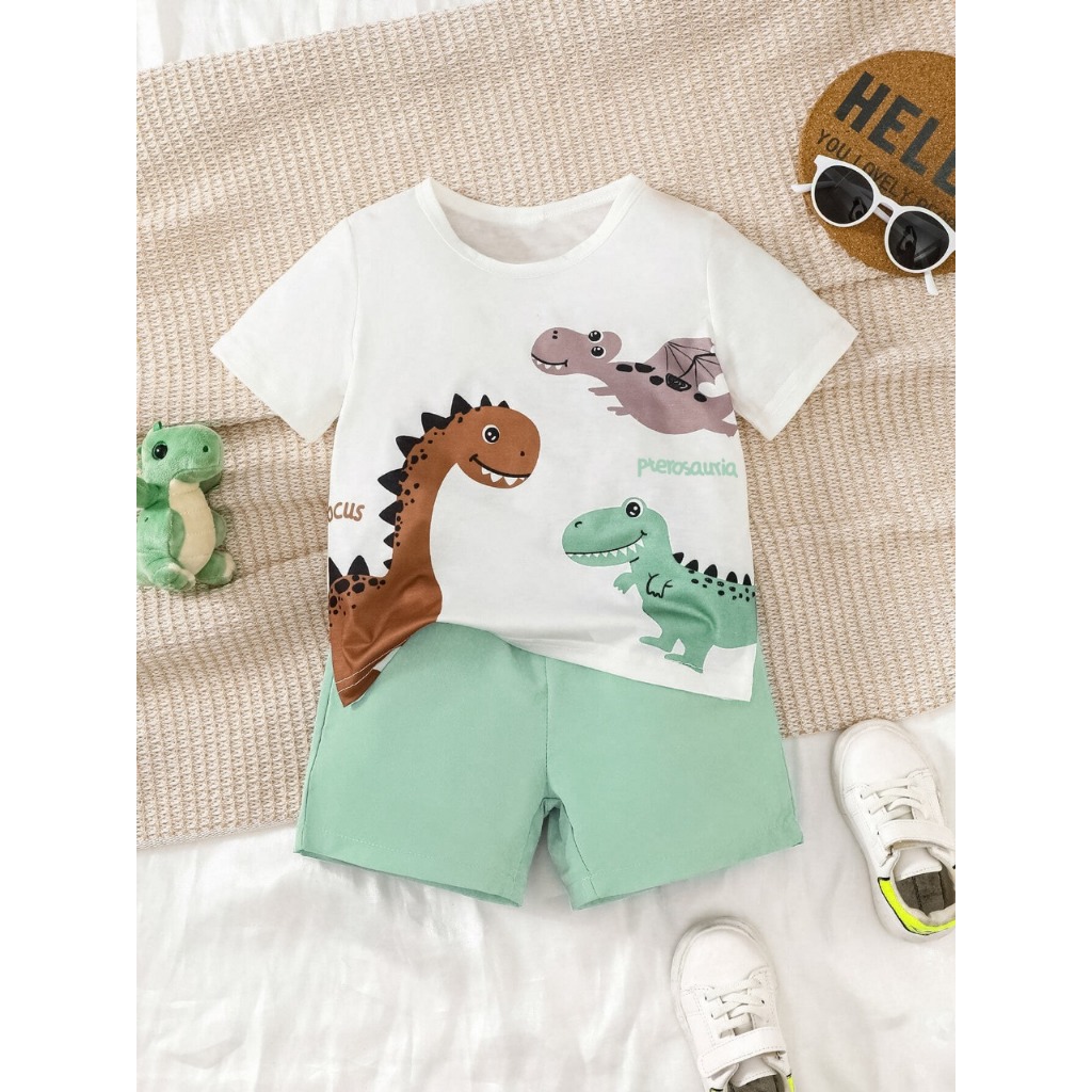Jual Outbox Fashion 1.1 NEW YEAR SALE SETELAN ANAK RAN MOTIF DINOSAURUS ...