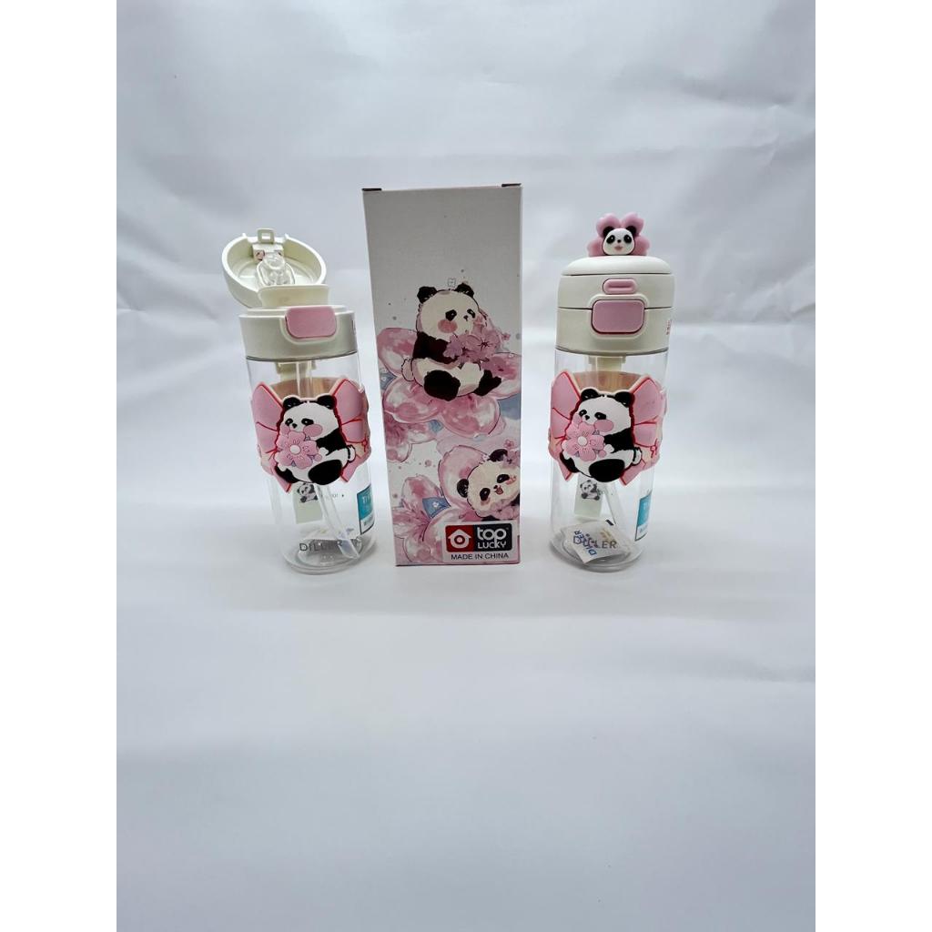 Jual (PO) Botol Minum Diller Tritan 600ml Panda Sakura dengan Tutup ...