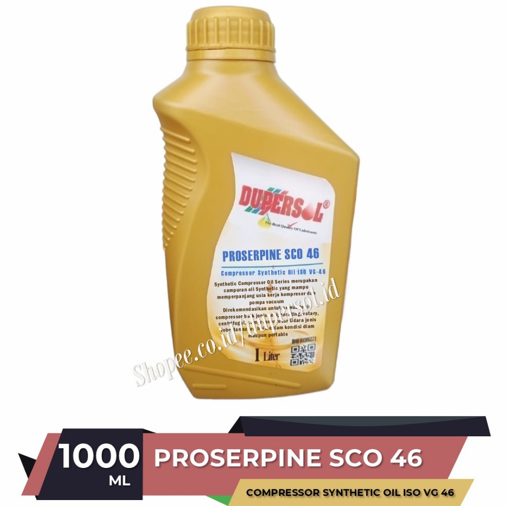 Jual Oli Kompresor Sintetis ISO VG 46 DUPERSOL PROSERPINE SCO 46 ...