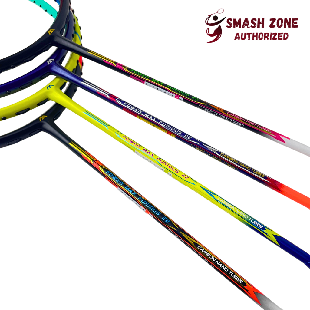 Jual Raket Badminton POWER MAX Furious 22 Original 4U 35 Lbs Carbon ...