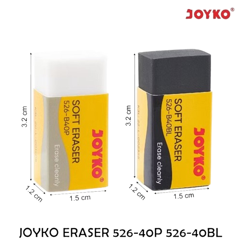 Jual (1 PCS)PENGHAPUS JOYKO Joyko 526-B40BL/ 526-B40P/Eraser/Penghapus Setip Stip Pensil ...