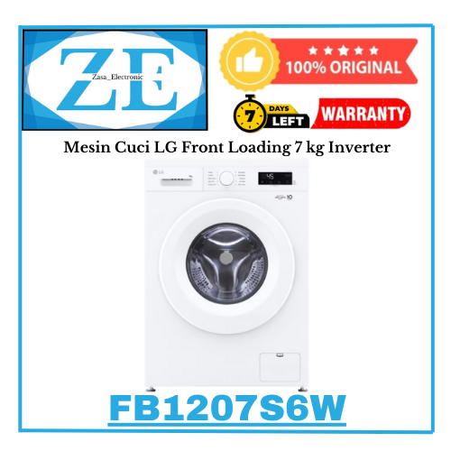 Jual LG FB1207S6W MESIN CUCI FRONT LOADING 7 KG INVERTER FB1208 1208S6W ...