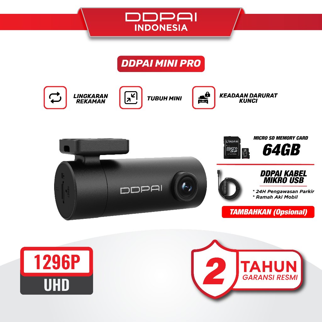 Jual DDPAI Mini & Mini Pro dash cam 1296P Ultra HD Vehicle Drive Auto Video DVR Android Wifi ...