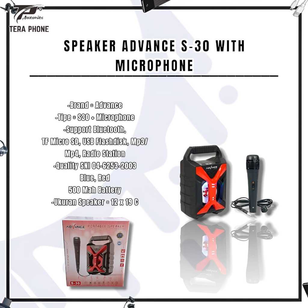 Jual SPEAKER BLUETOOTH ADVANCE S30 WITH MICROPHONE | Shopee Indonesia