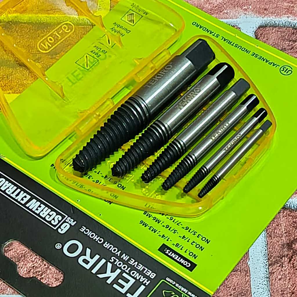 Jual Tekiro 6 Pcs Hand Tap Balik Set Screwdriver Extractor Set Sd ...