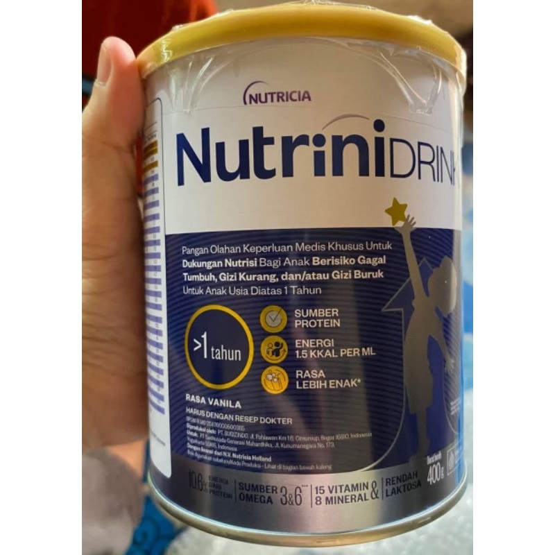 Jual Nutricia Nutrinidrink Powder Vanila 400 gram 1-12 tahun | Shopee ...