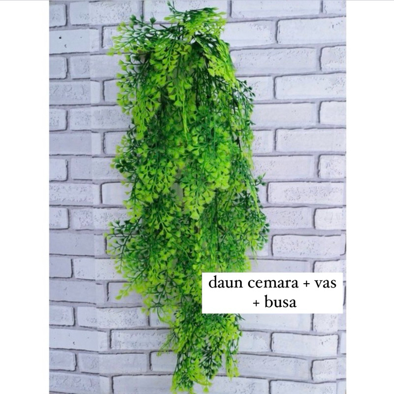 Jual Daun Rambat Artificial Sudah Termasuk Pot dan Busa | Shopee Indonesia