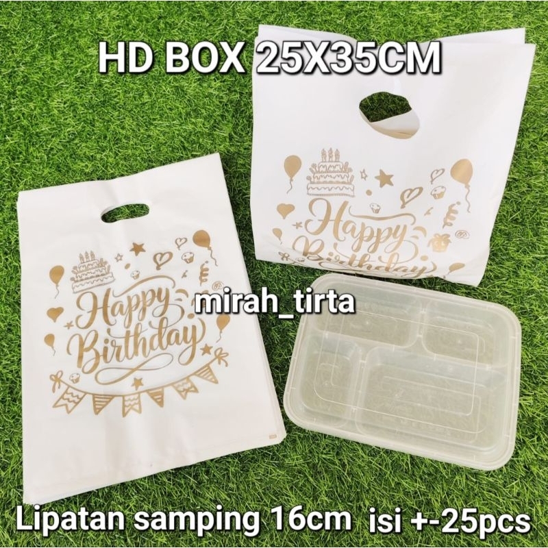 Jual 🩷HD BOX BIRTHDAY🩷 25 PCS HD BOX ULANG TAHUN. KANTONG PLONG BENTO ...