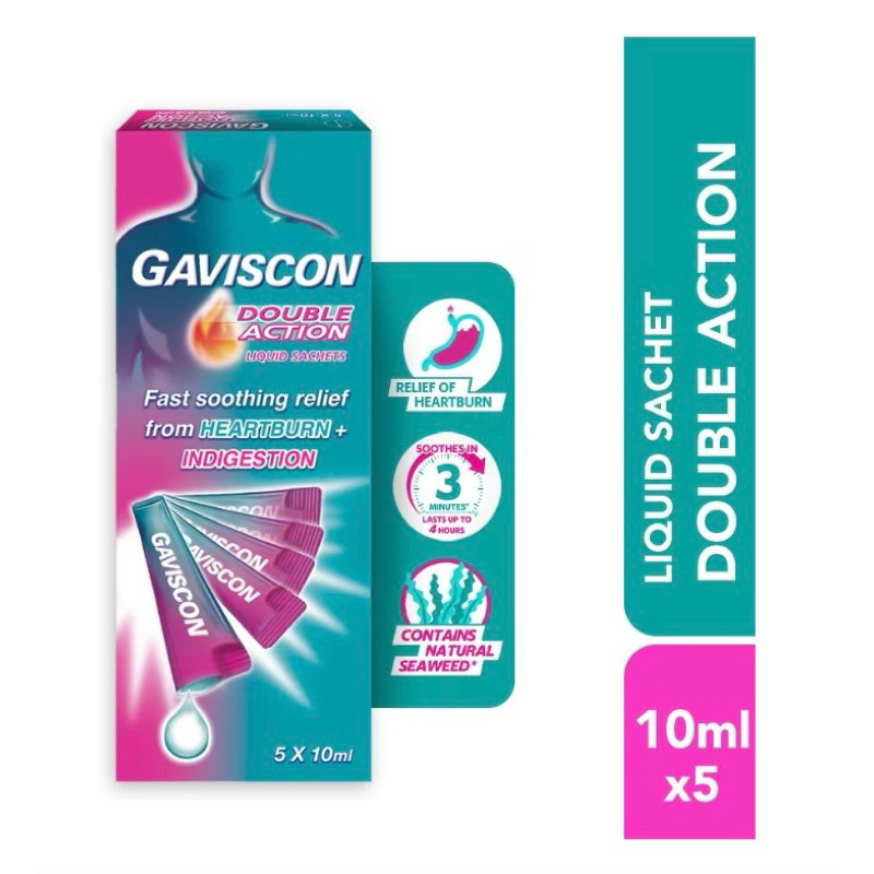 Jual Gaviscon Double Action Liquid Sachet 5x10ml (Original Import ...