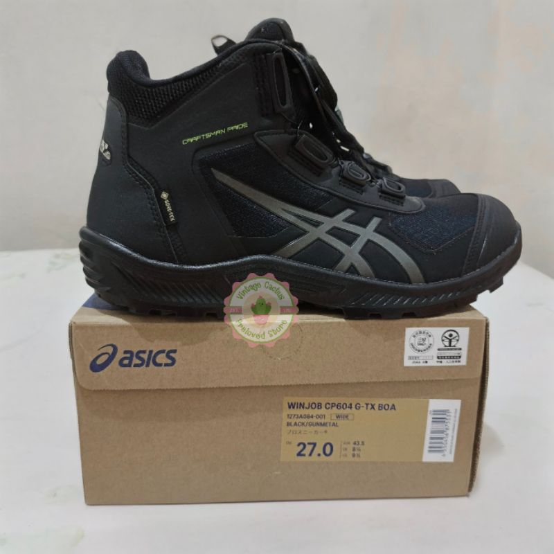 Jual ASICS Winjob CP604 G-TX BOA Black x Gunmetal 27.0cm Safety Shoes ...