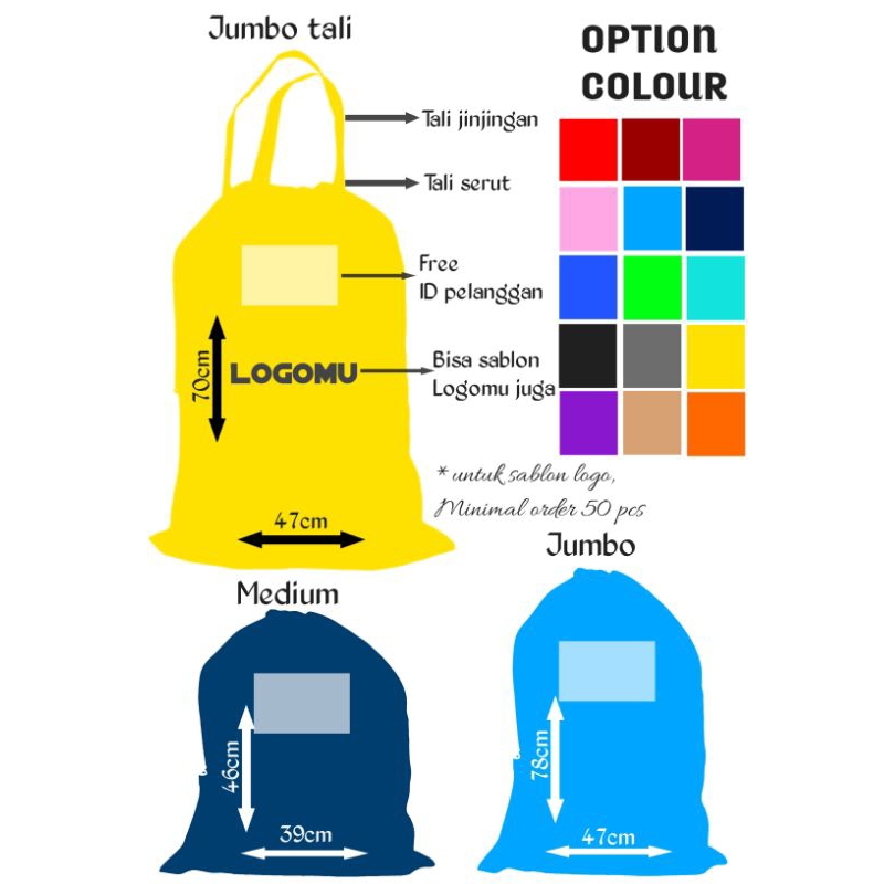 Jual TAS LAUNDRY-LAUNDRY BAG-TAS LAUNDRY JUMBO-TAS SPUNBUND BISA CUSTOM ...